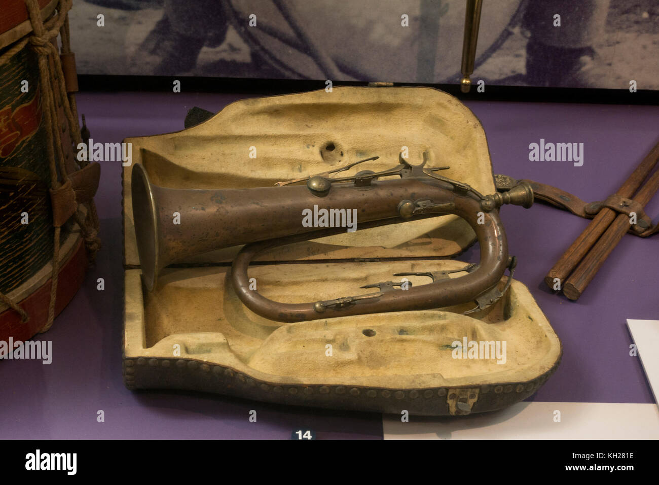 An US Navy E Flat, piston valve, 7-key bugle (c. 1860), National Civil ...