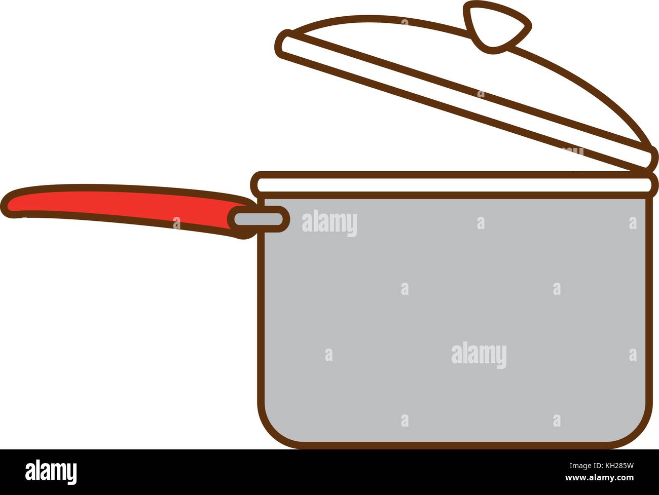 Open cooking pot Stock Vector Images - Alamy