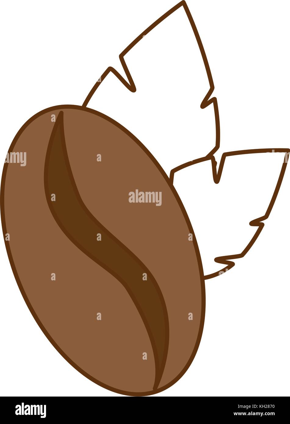 coffee seed with leafs Stock Vector Image & Art - Alamy