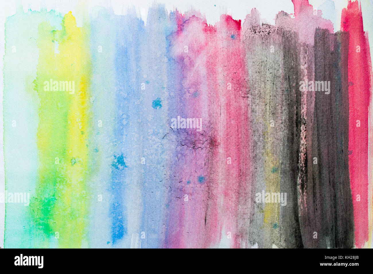 Abstract kinds of paintings with strong expressive and informal colours ...