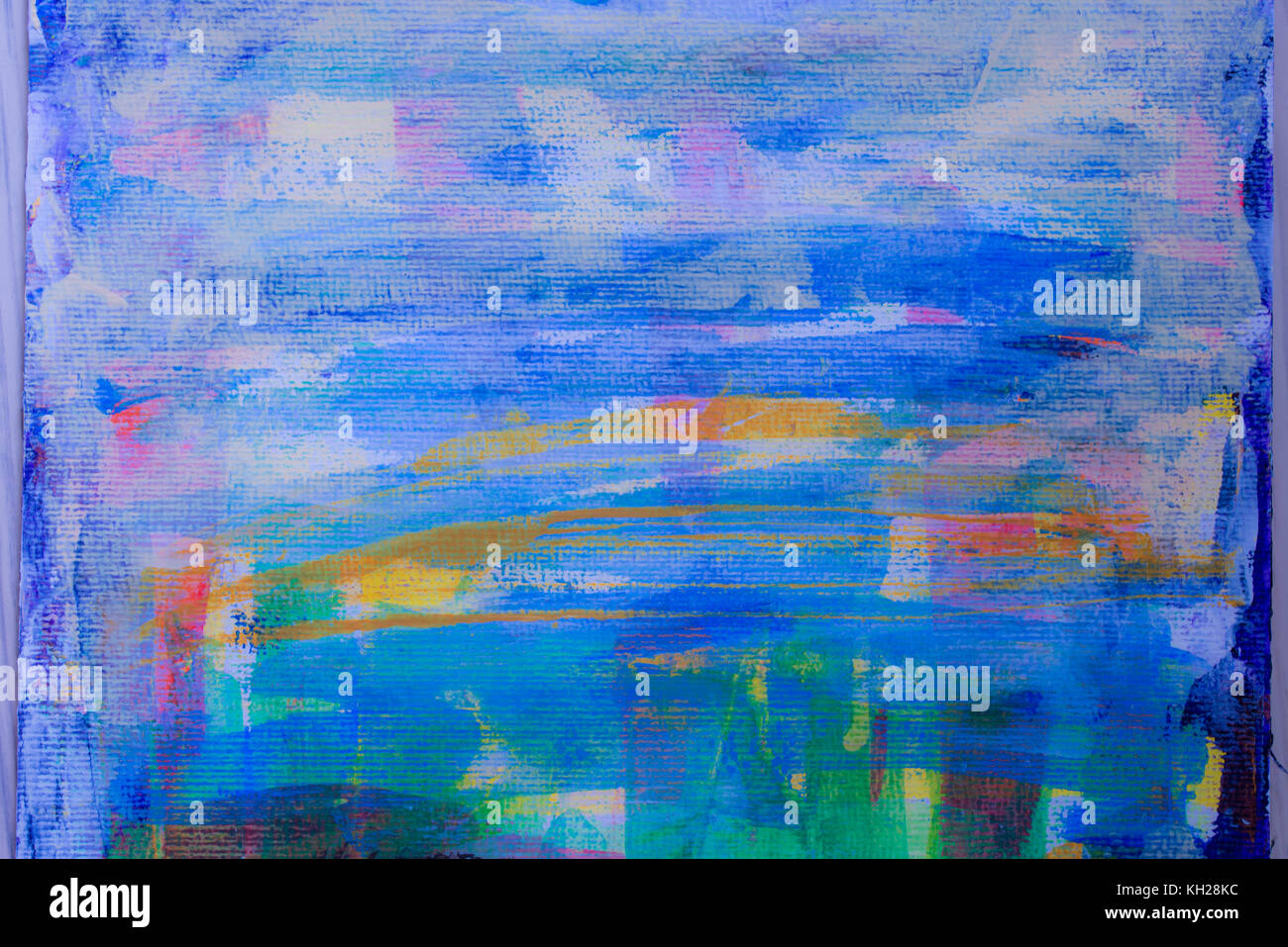 Abstract kinds of paintings with strong expressive and informal colours ...