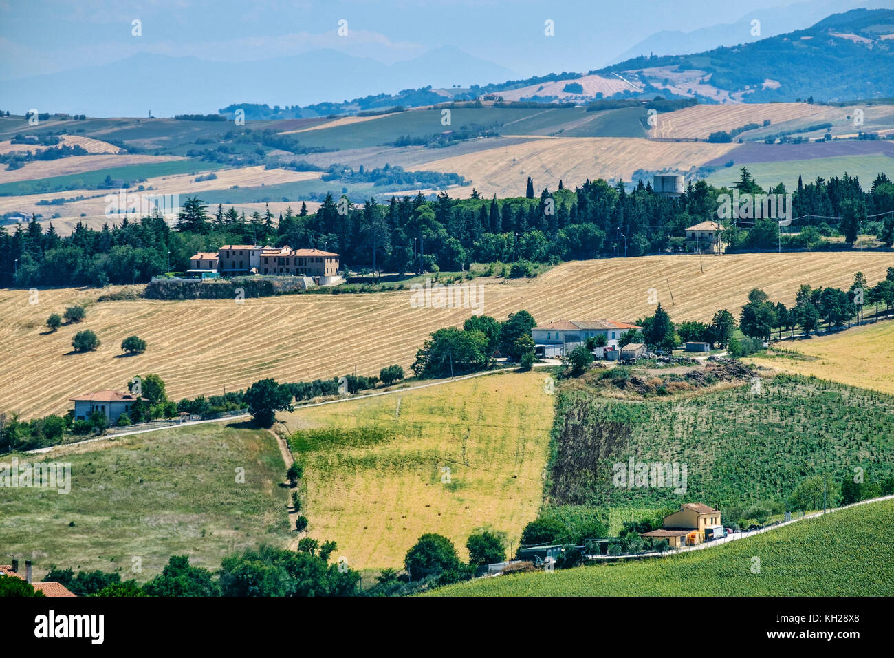 Rural landscape along the road from Ostra to Jesi (Ancona, Marches ...