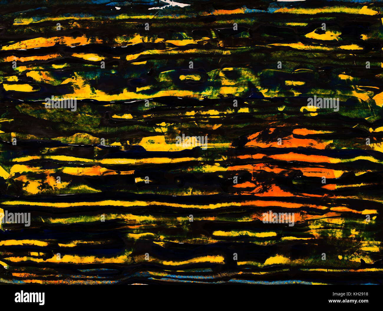 Abstract painted Background in strong exressive colors with black Stock ...