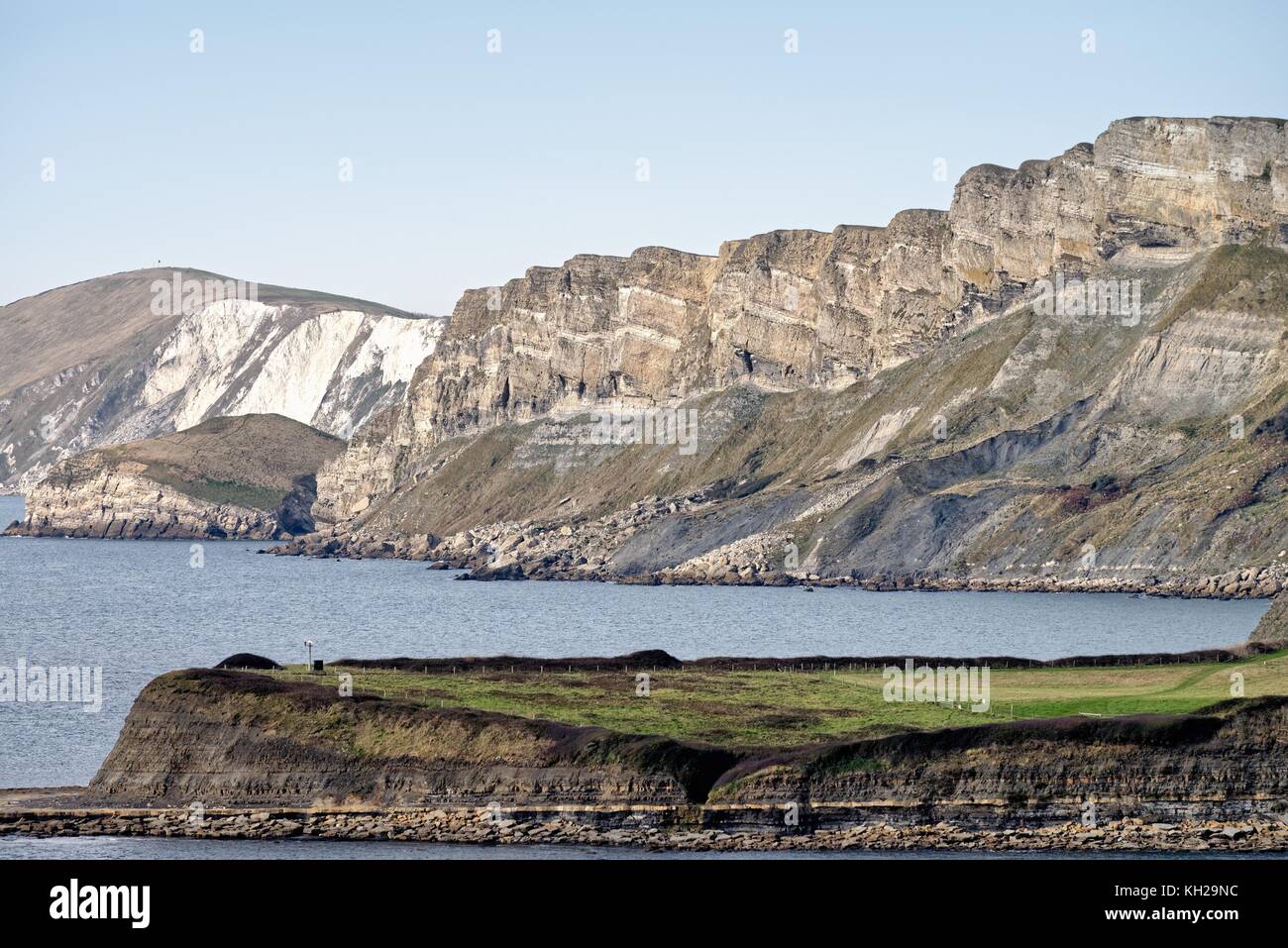 Gad cliffs on the Jurassic Coast Dorset England UK Stock Photo - Alamy