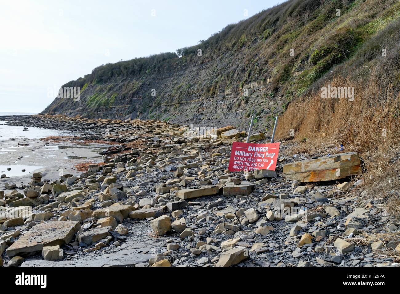 Danger erosion warning sign hi-res stock photography and images - Alamy