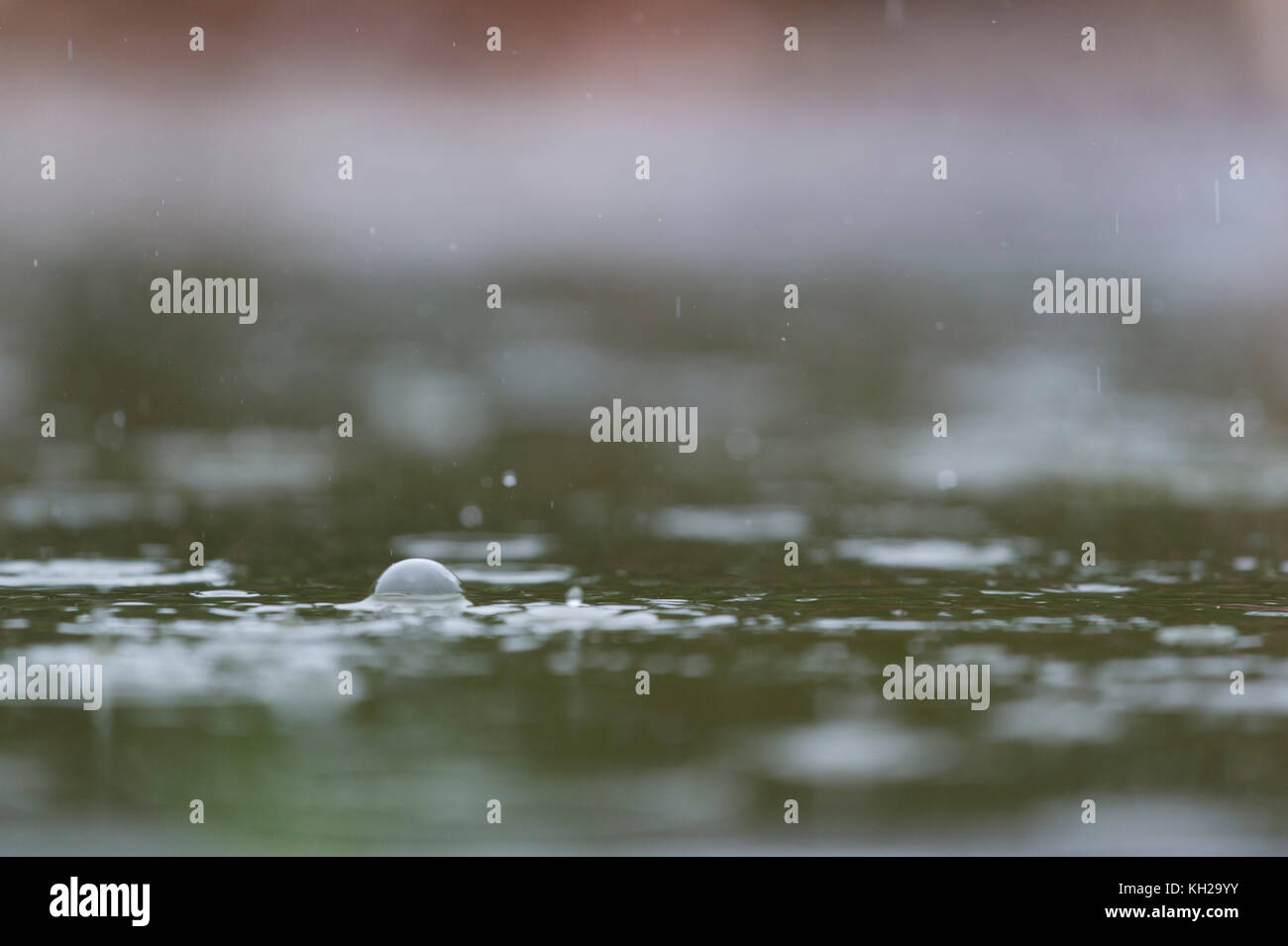 Bubbles in water and rain Stock Photo - Alamy