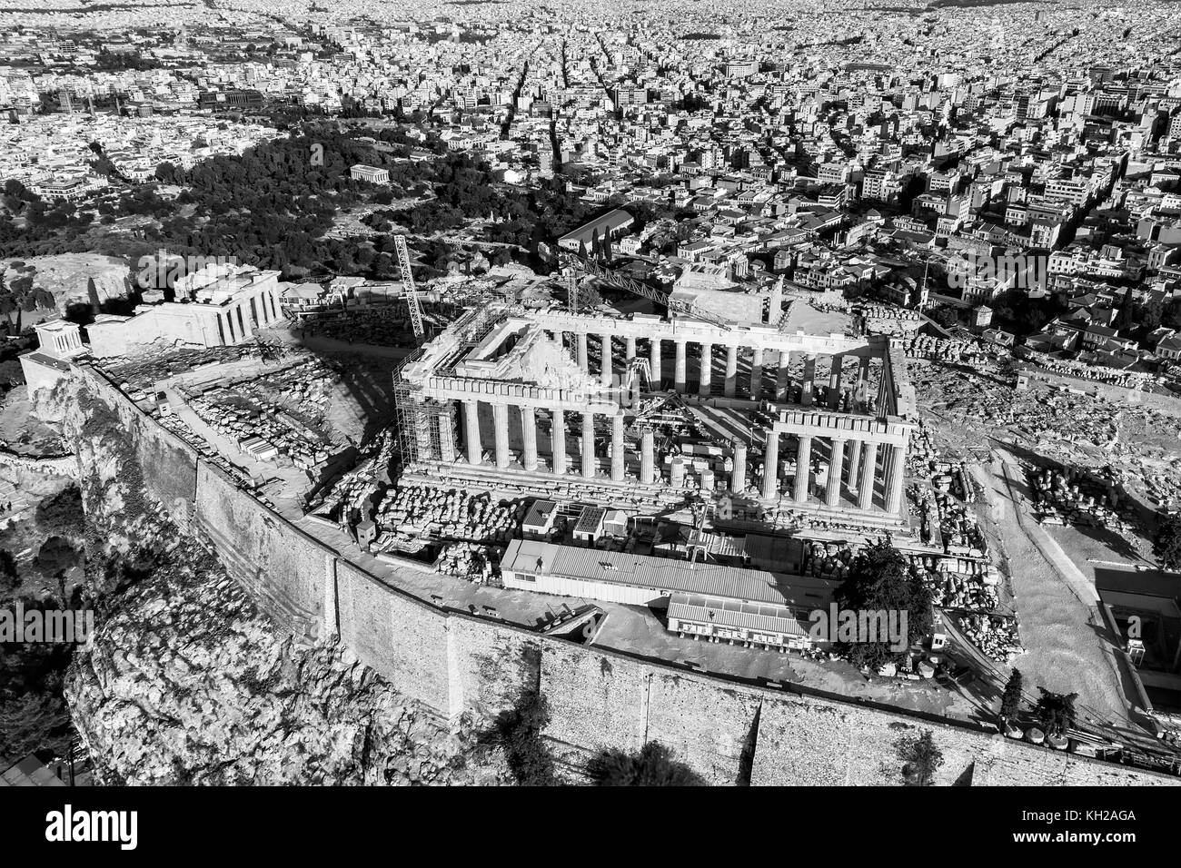 View of parthenon Black and White Stock Photos & Images - Alamy