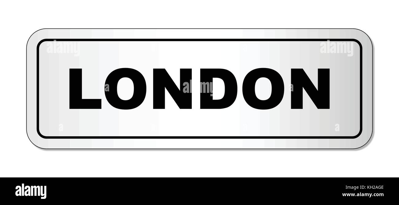 The city of London nameplate on a white background Stock Vector Image ...