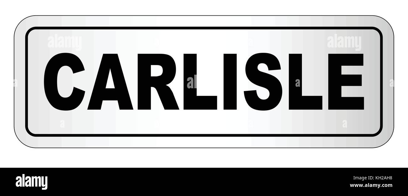 The city of Carlisle, nameplate on a white background Stock Vector ...