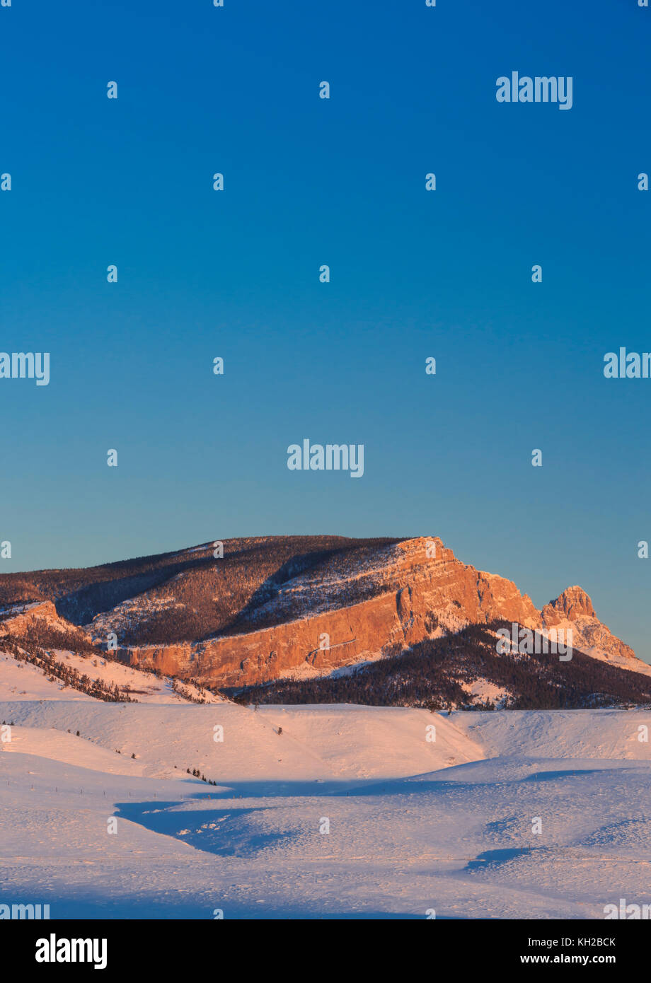 sawtooth ridge along the rocky mountain front in winter near augusta ...