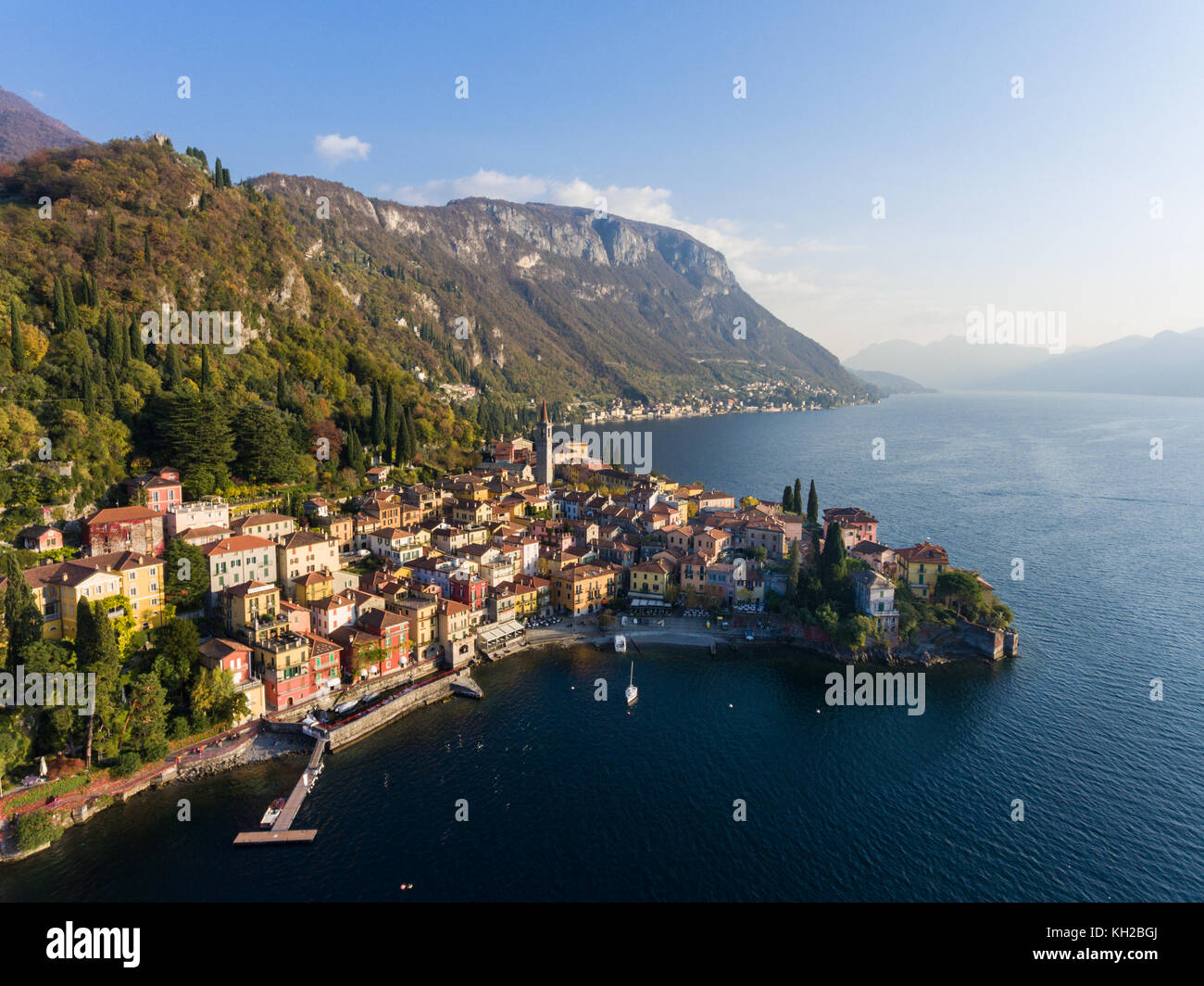 Varenna scenic sunset view in como lake hi-res stock photography and ...