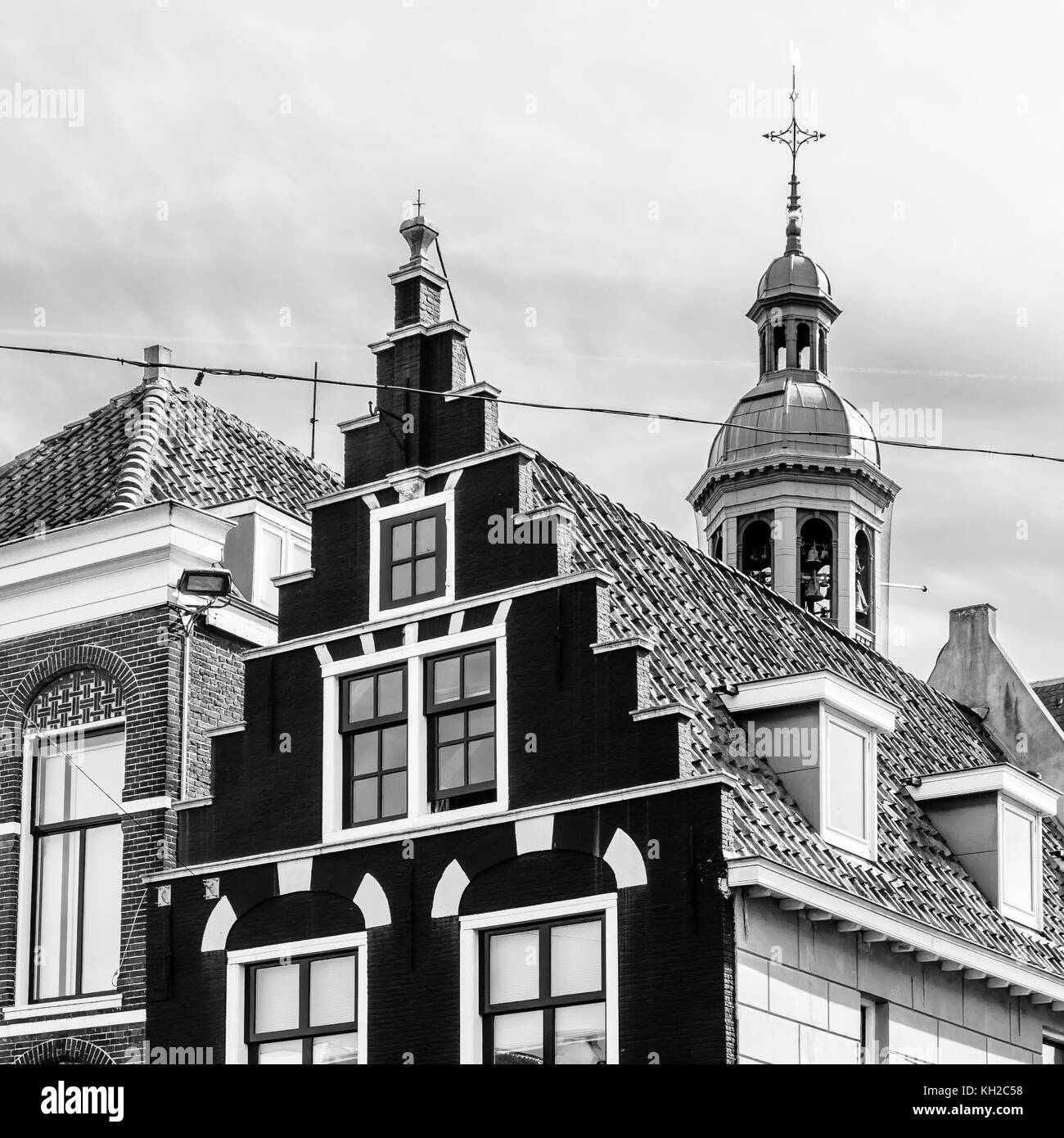 Traditional Dutch architecture in Alkmaar, the Netherlands Stock Photo ...