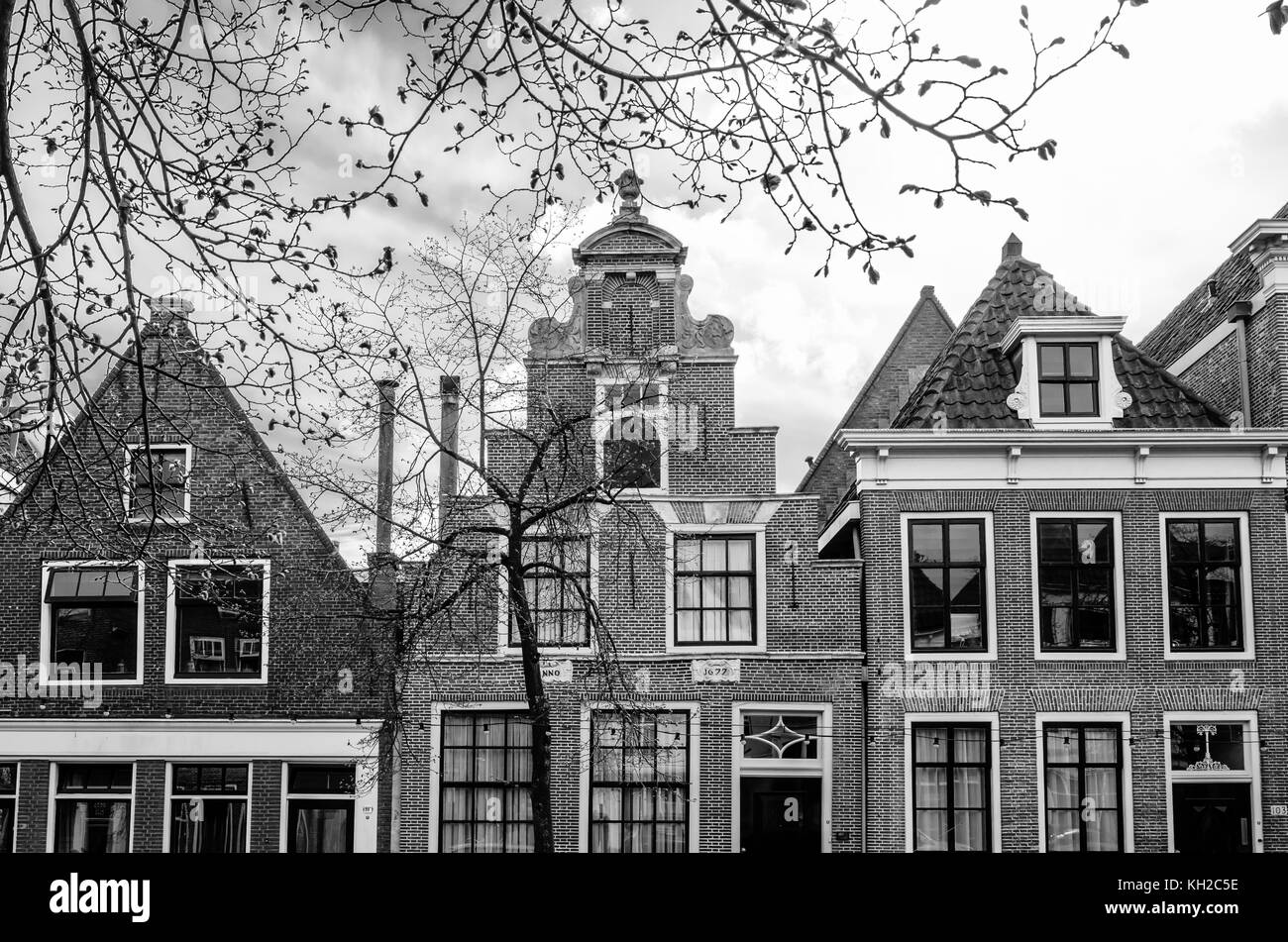 Traditional Dutch architecture in Alkmaar, the Netherlands Stock Photo ...