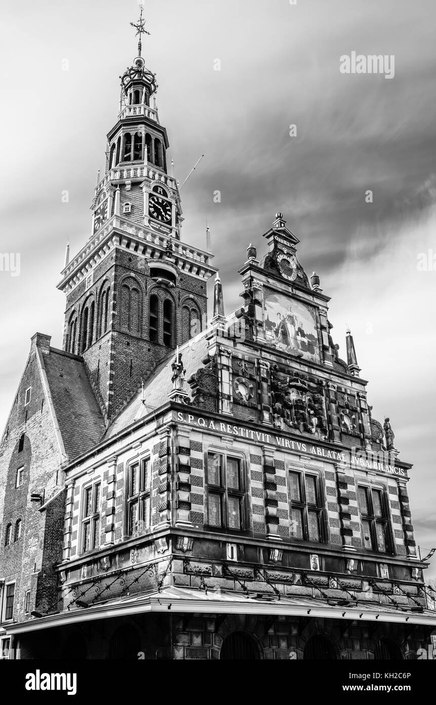 Traditional Dutch architecture in Alkmaar, the Netherlands Stock Photo ...