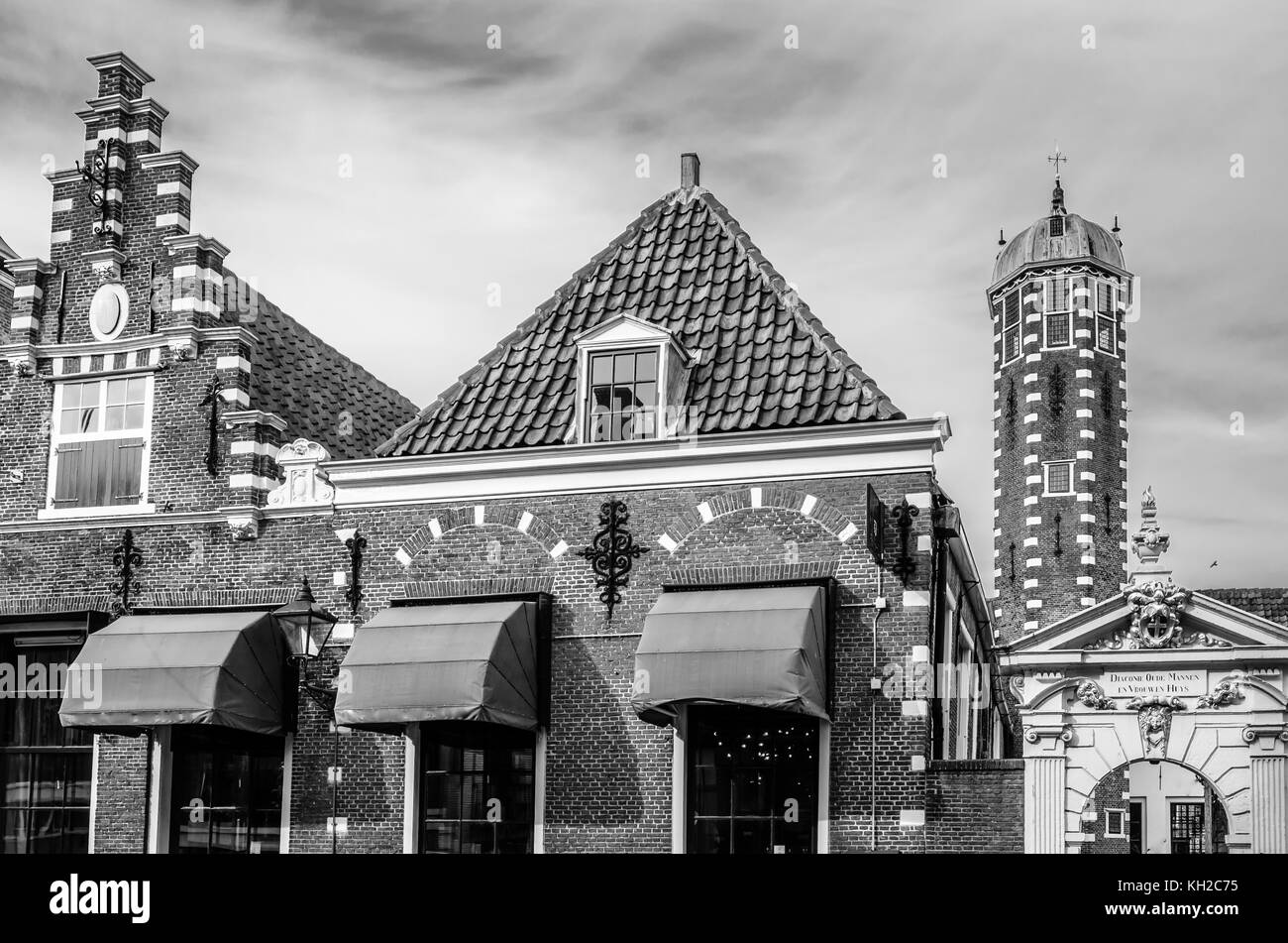 Traditional Dutch architecture in Alkmaar, the Netherlands Stock Photo ...