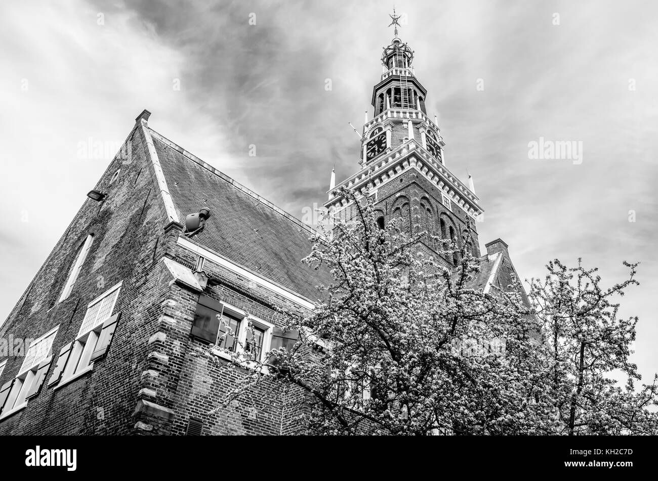 Traditional Dutch architecture in Alkmaar, the Netherlands Stock Photo ...