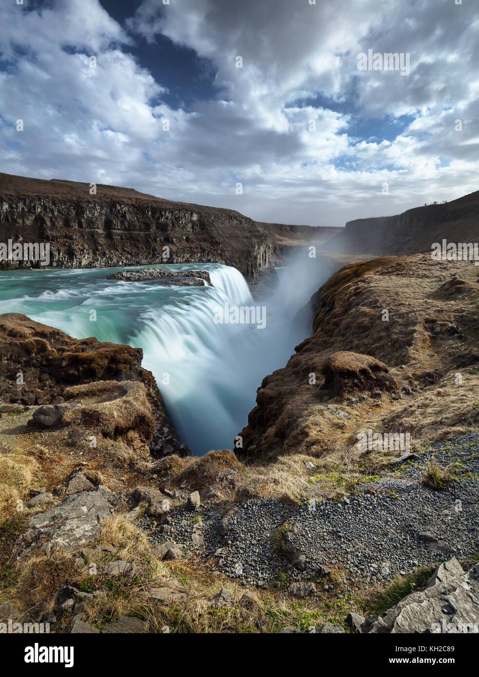 Gullfoss Falls, Iceland Stock Photo - Alamy