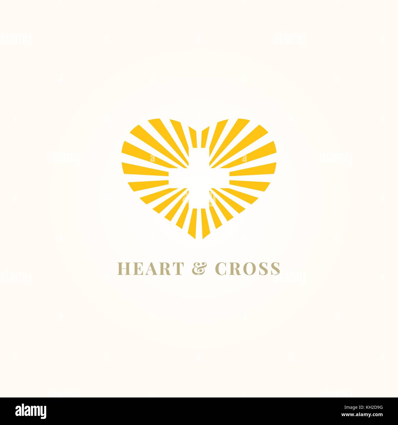 Heart and Cross vector logo design Stock Vector Image & Art - Alamy