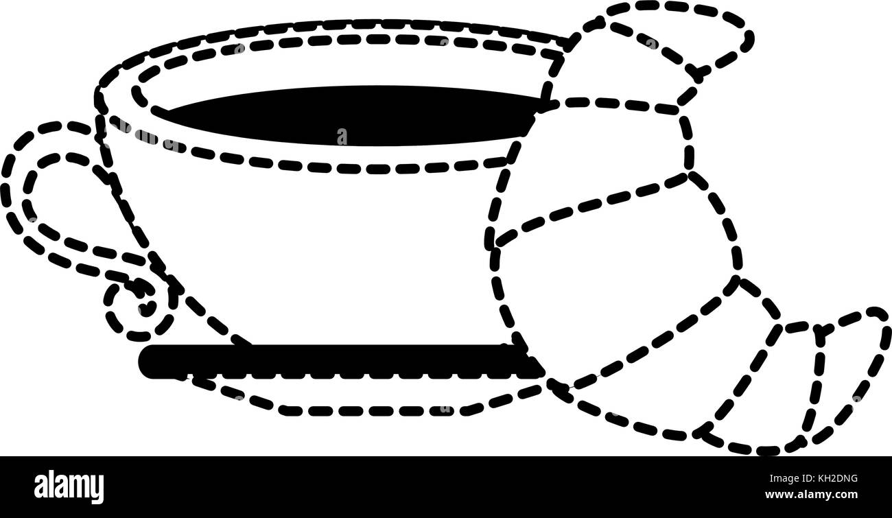 Croissant espresso coffee Black and White Stock Photos & Images - Alamy