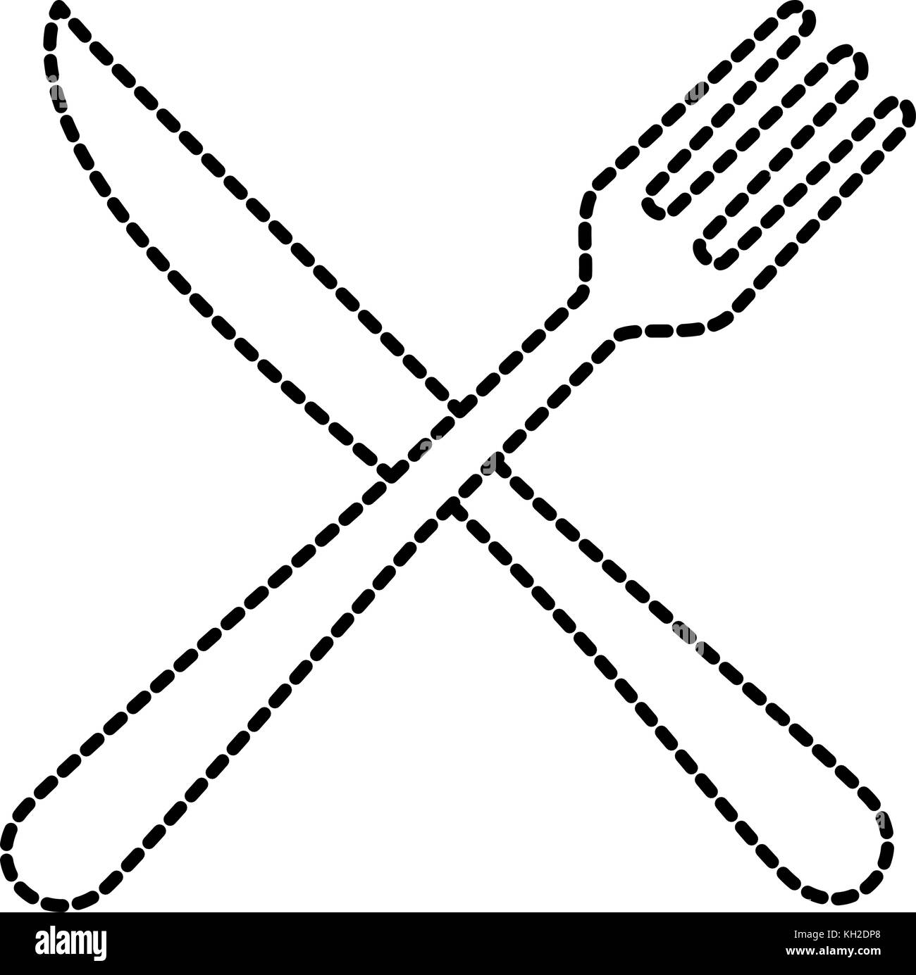 fork and knife cutlery icon Stock Vector Image & Art - Alamy