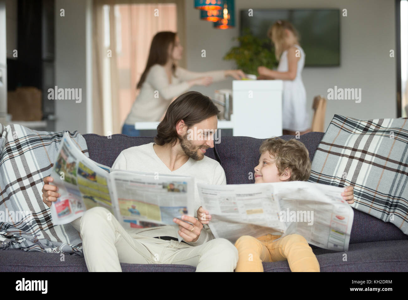 Child copying parent hi-res stock photography and images - Alamy