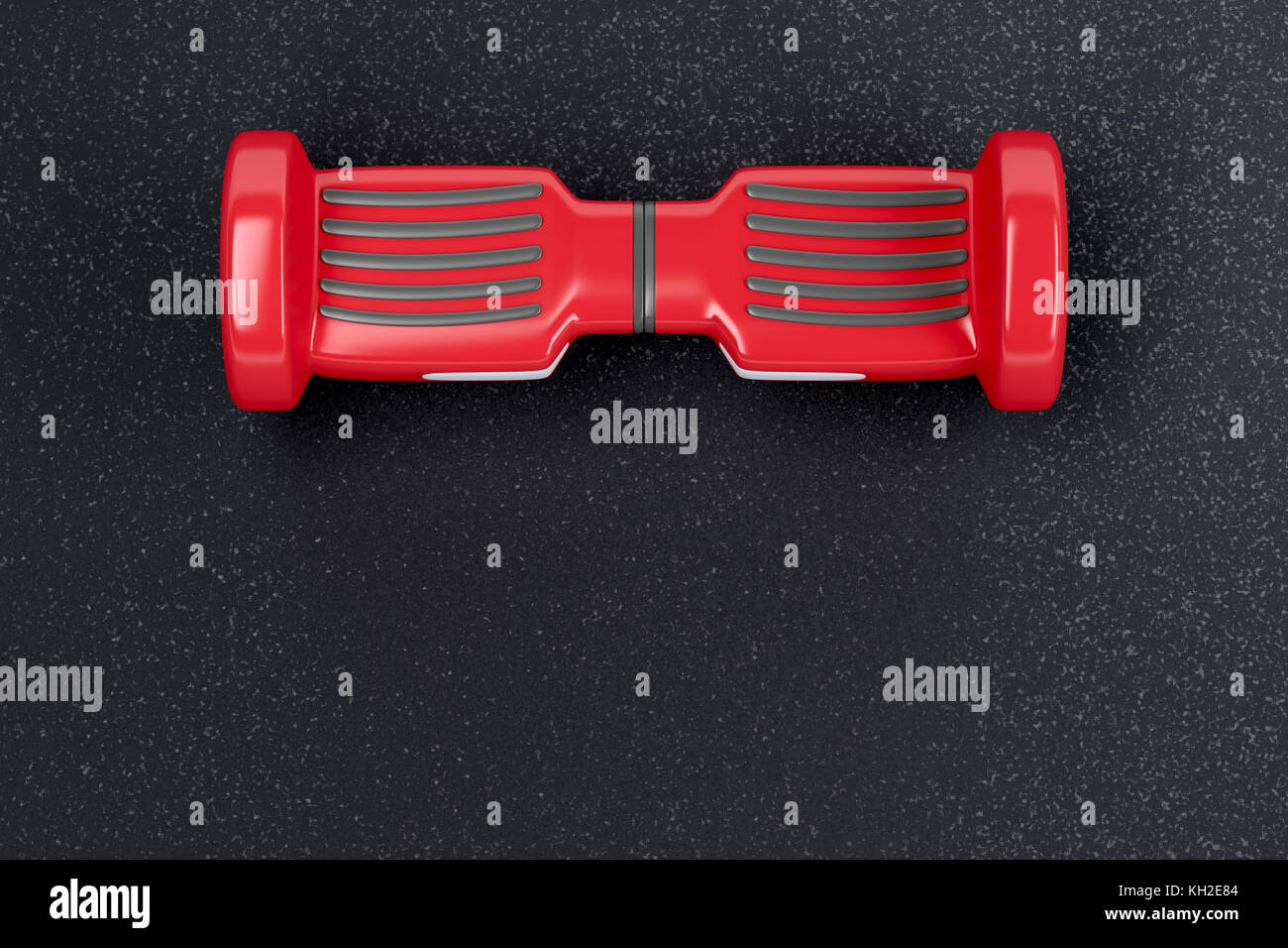 Self-balancing scooter on the asphalt, top view Stock Photo - Alamy