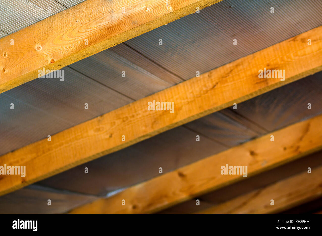 Wooden boards, elements of construction of a roof Stock Photo - Alamy