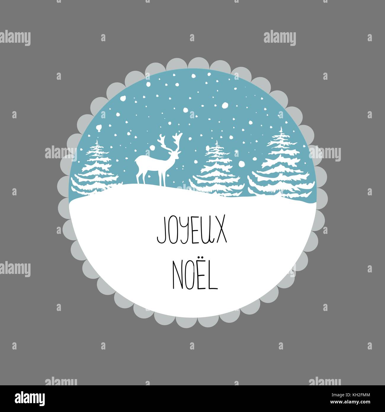 Vintage french poster christmas Stock Vector Images - Alamy