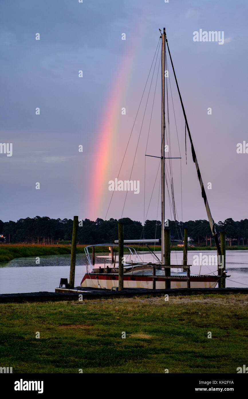 Rainbow over the Pagan River, Smithfield, Virginia Stock Photo - Alamy