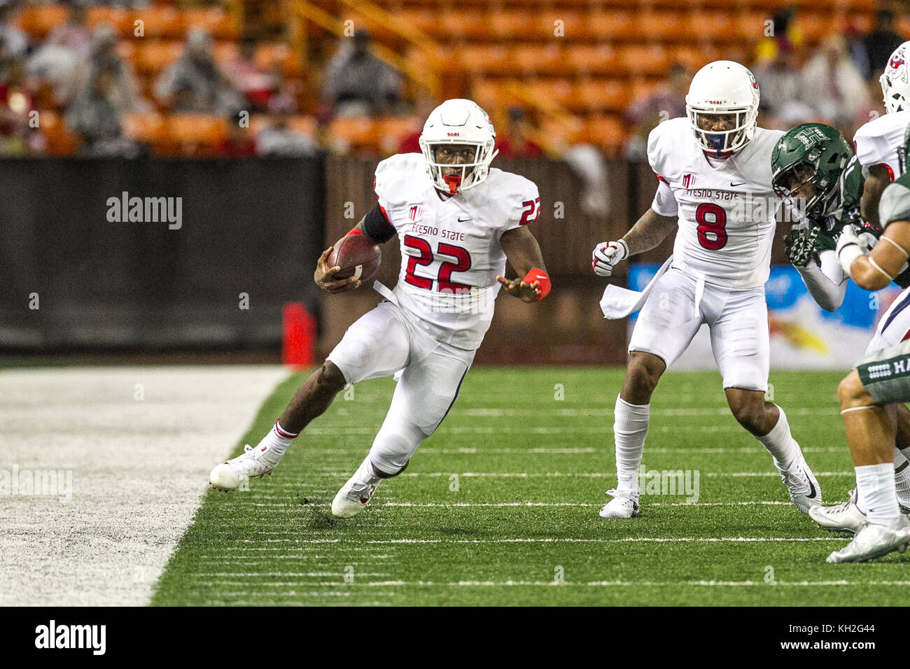 November 11, 2017 - Fresno State Bulldogs running back Jordan Mims #22 ...