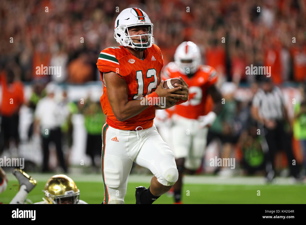 Miami Gardens, Florida, USA. 11th Nov, 2017. Miami Hurricanes ...