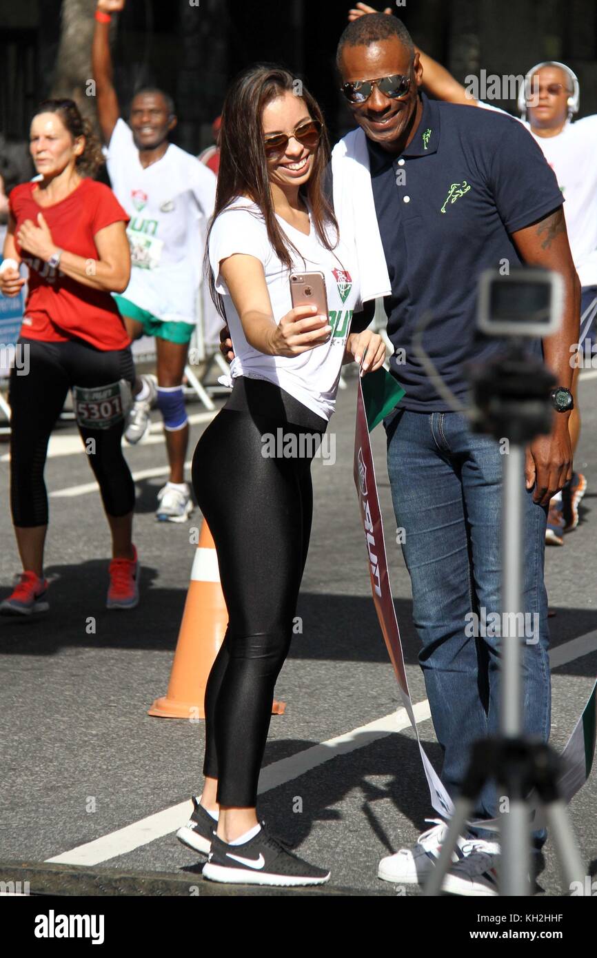 Rio De Janeiro, Brazil. 12th Nov, 2017. Olympic medalist Robson Caetano ...