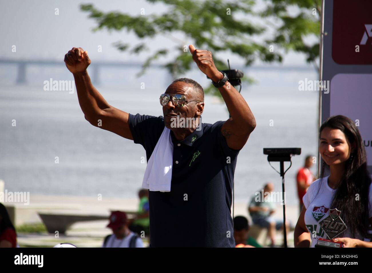 Rio De Janeiro, Brazil. 12th Nov, 2017. Olympic medalist Robson Caetano ...