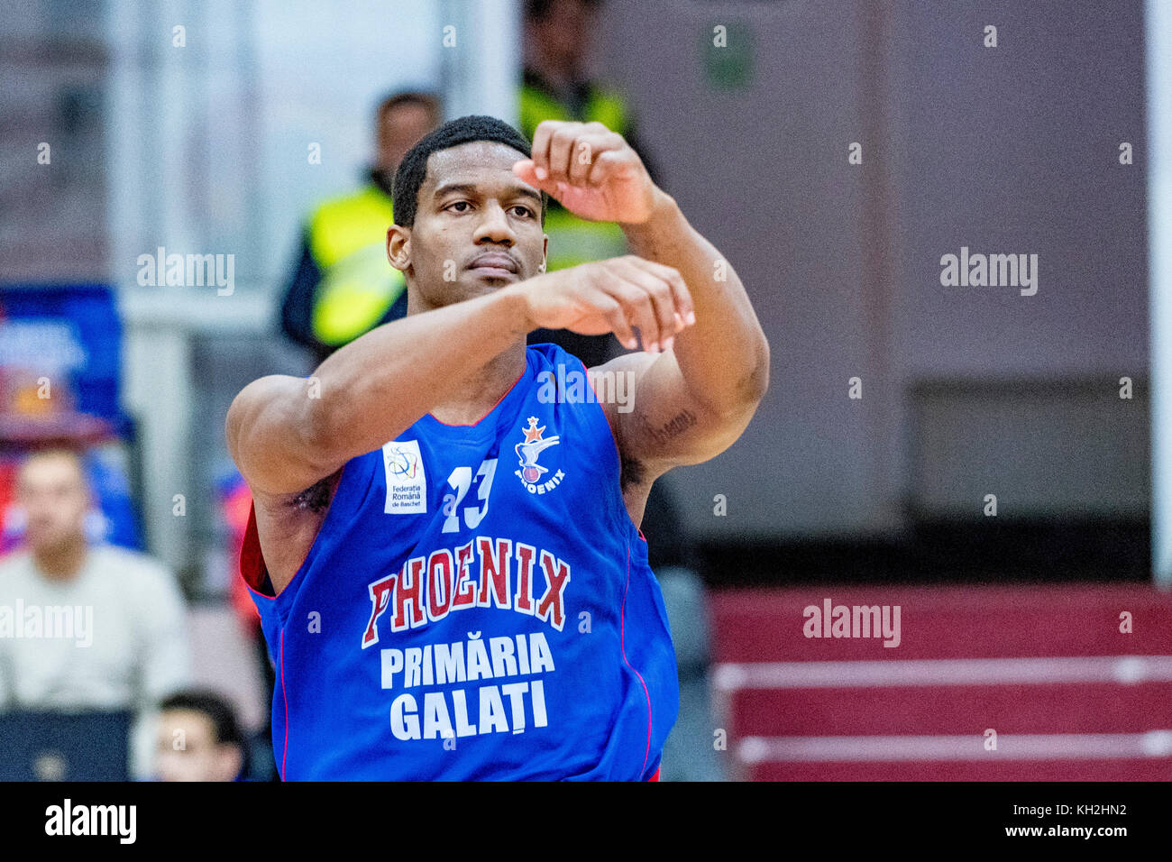 November 10, 2017: Marcel White #13 (CS Phoenix Galati) during the LNBM ...