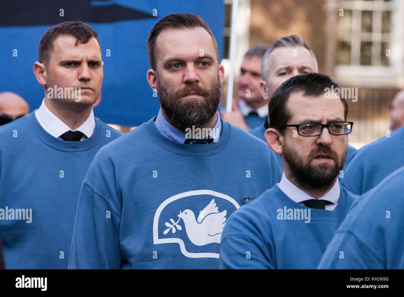 London, UK. 12th November, 2017. Joe Glenton (c), journalist and ex ...