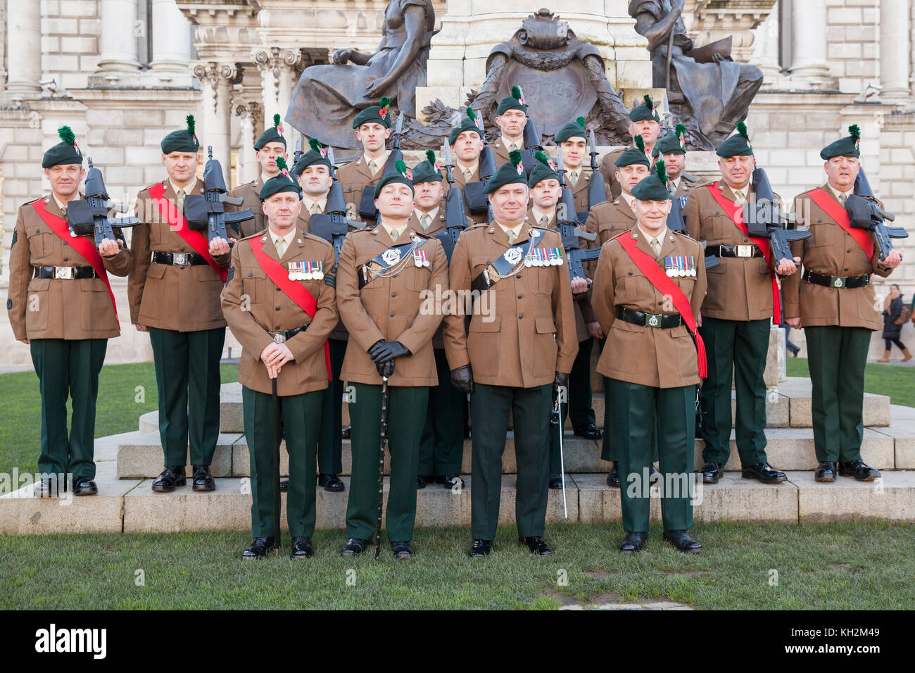 Cenotaph, Belfast City Hall 12th Nov 2017 . A Large crowd Gathered at ...