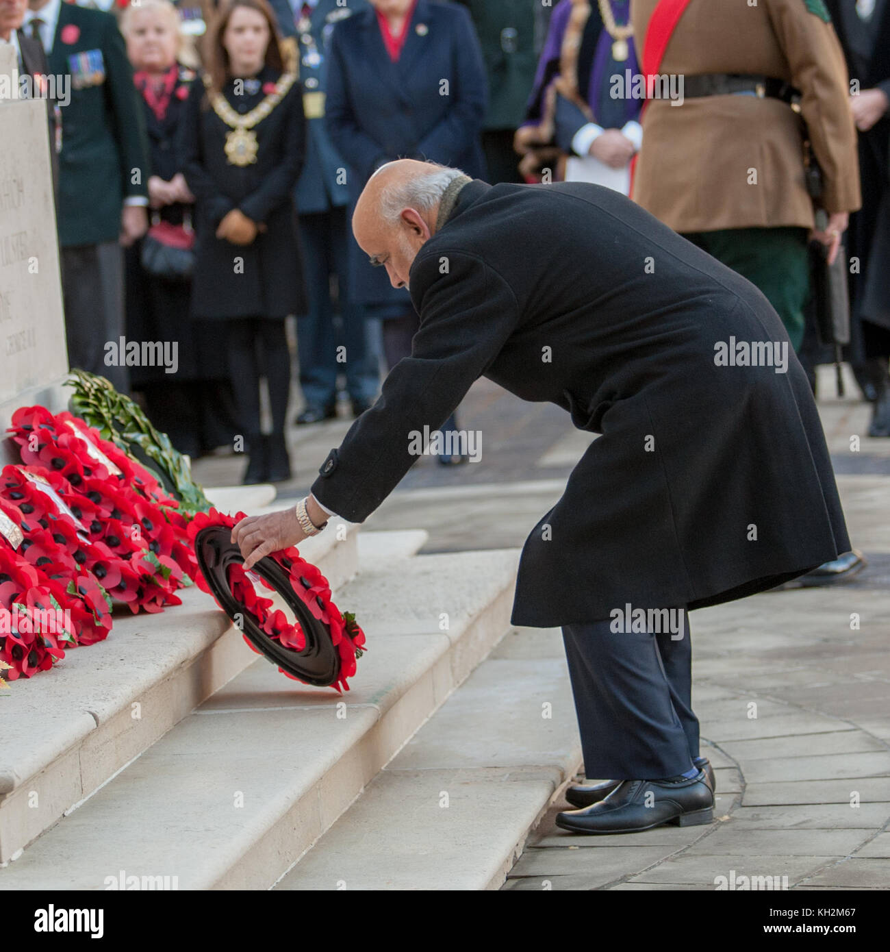 Cenotaph, Belfast City Hall 12th Nov 2017 . A Large crowd Gathered at ...