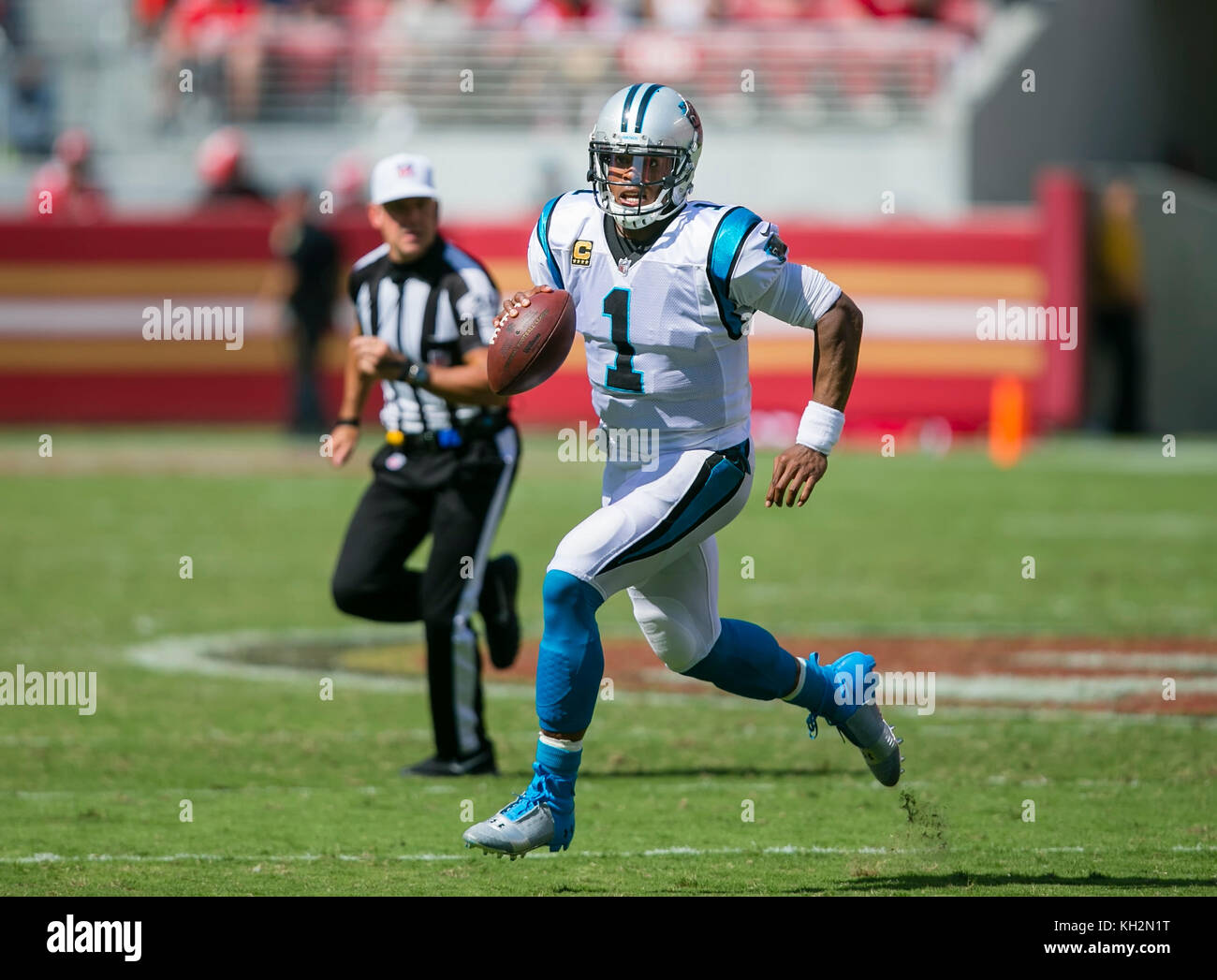 Santa Clara, CA. 10th Sep, 2017. Carolina Panthers quarterback Cam ...