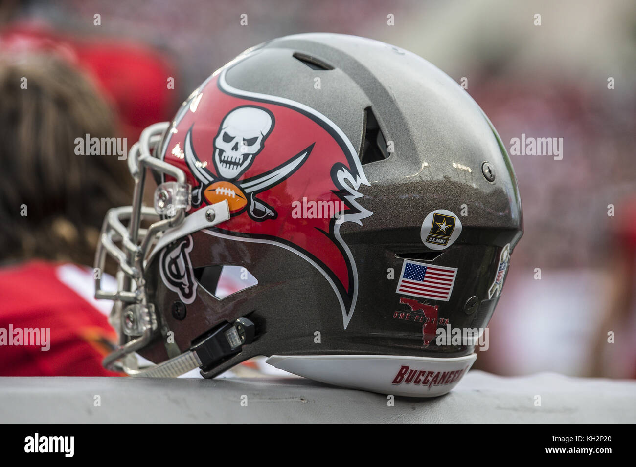 Tampa, Florida, USA. 31st Aug, 2017. Tampa Bay Buccaneers helmet for ...