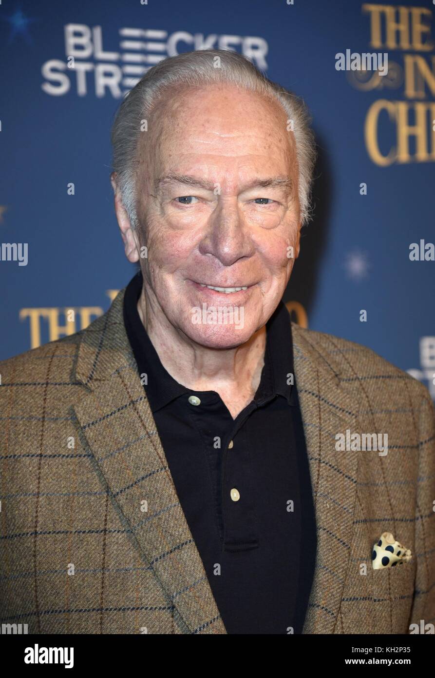 New York, NY, USA. 12th Nov, 2017. Christopher Plummer at arrivals for ...