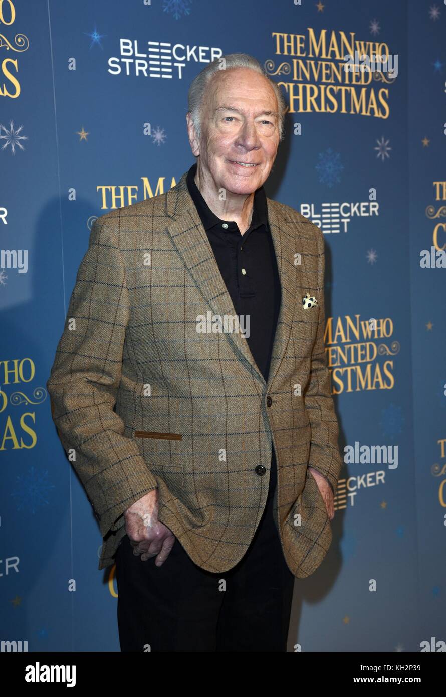 New York, NY, USA. 12th Nov, 2017. Christopher Plummer at arrivals for ...
