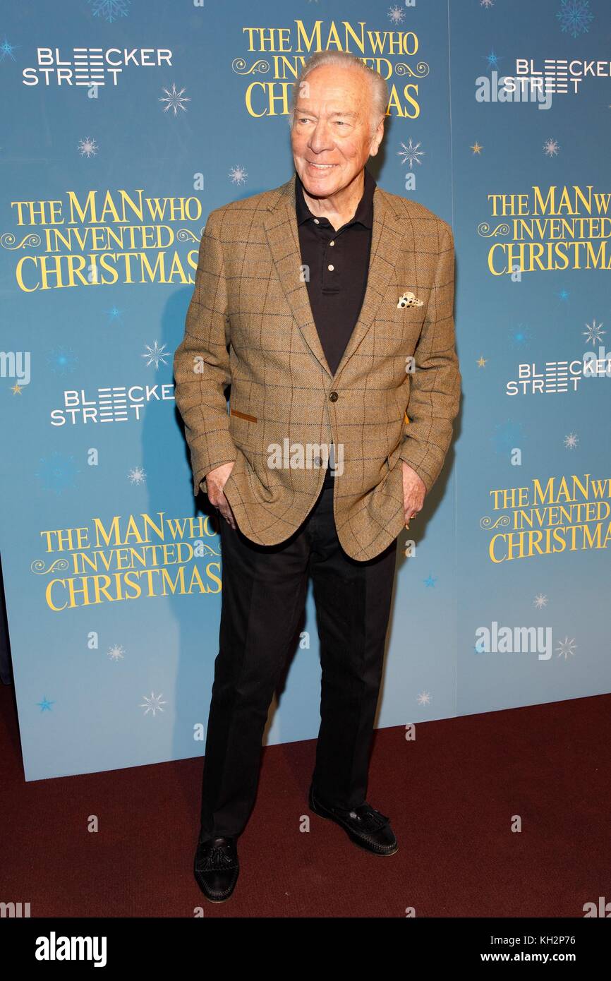 New York, NY, USA. 12th Nov, 2017. Christopher Plummer at arrivals for ...