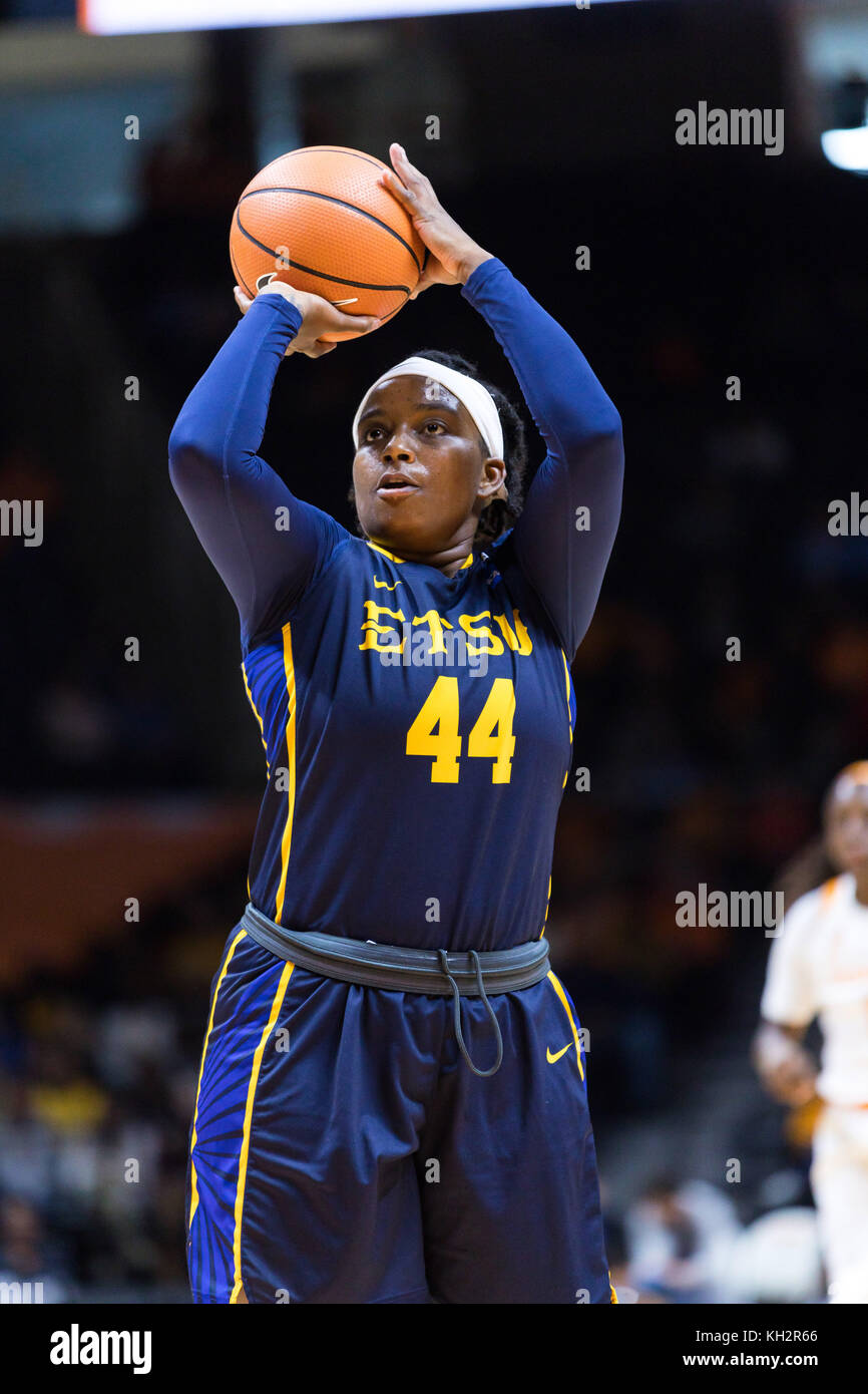 November 12, 2017: Shy Copney #44 of the East Tennessee State Lady Buccaneers shoots a free ...