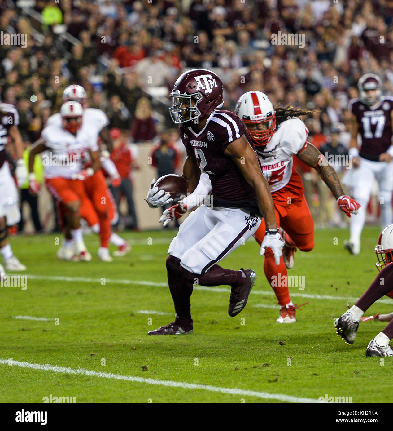 College Station, TX, USA. 11th Nov, 2017. Texas A&M Aggies wide ...