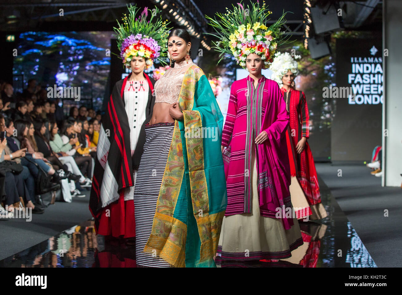 London, UK. 12th Nov, 2017. Models on catwalk showcasing existing and ...