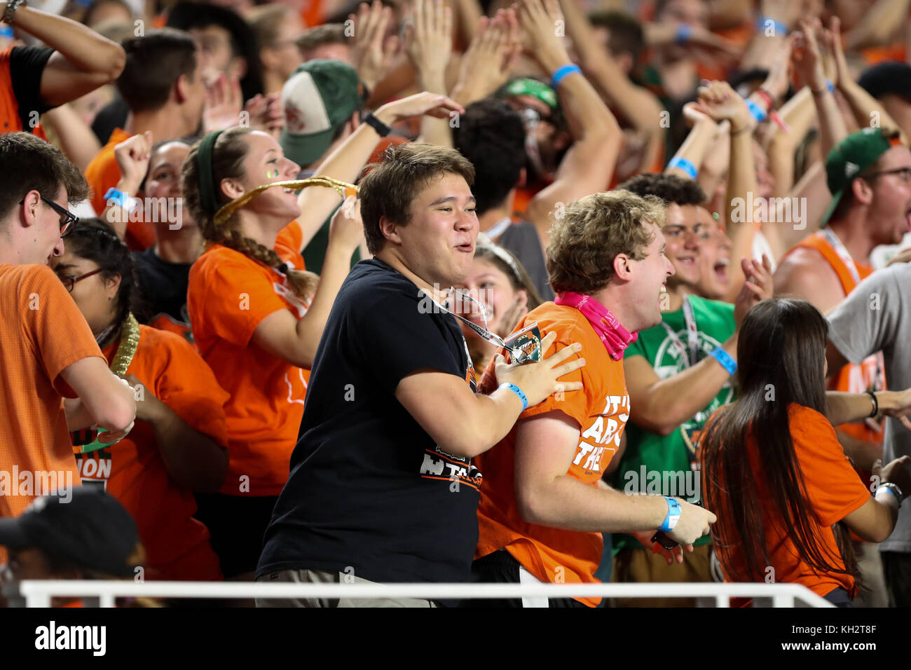 Miami Gardens, Florida, USA. 11th Nov, 2017. Miami Hurricanes fans ...
