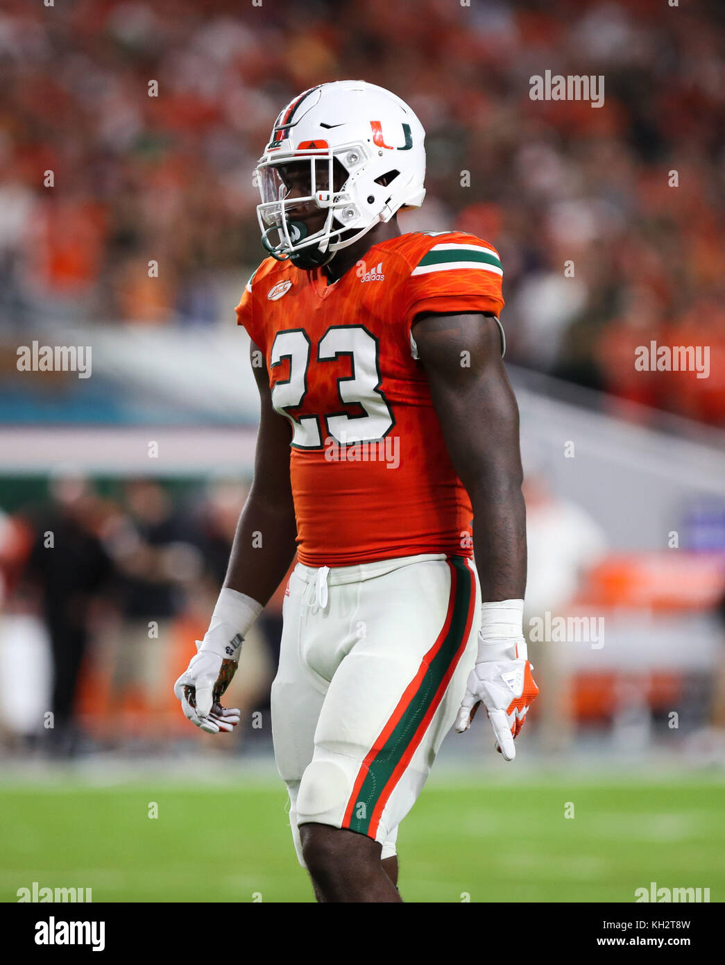 Miami Gardens, Florida, USA. 11th Nov, 2017. Miami Hurricanes tight end ...