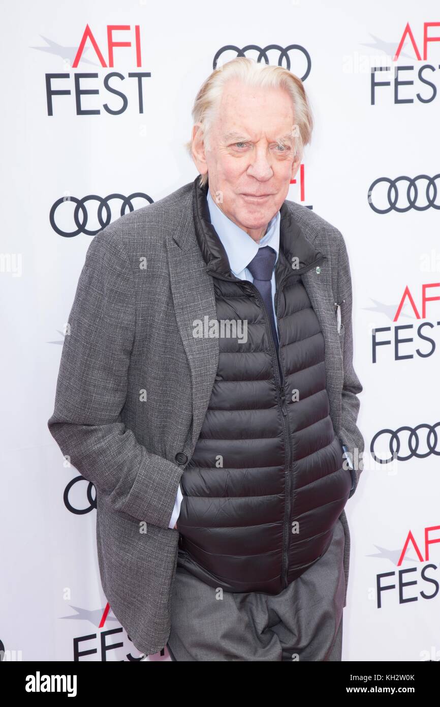 Hollywood, USA. 12th Nov, 2017. Actor Donald Sutherland attends the ...