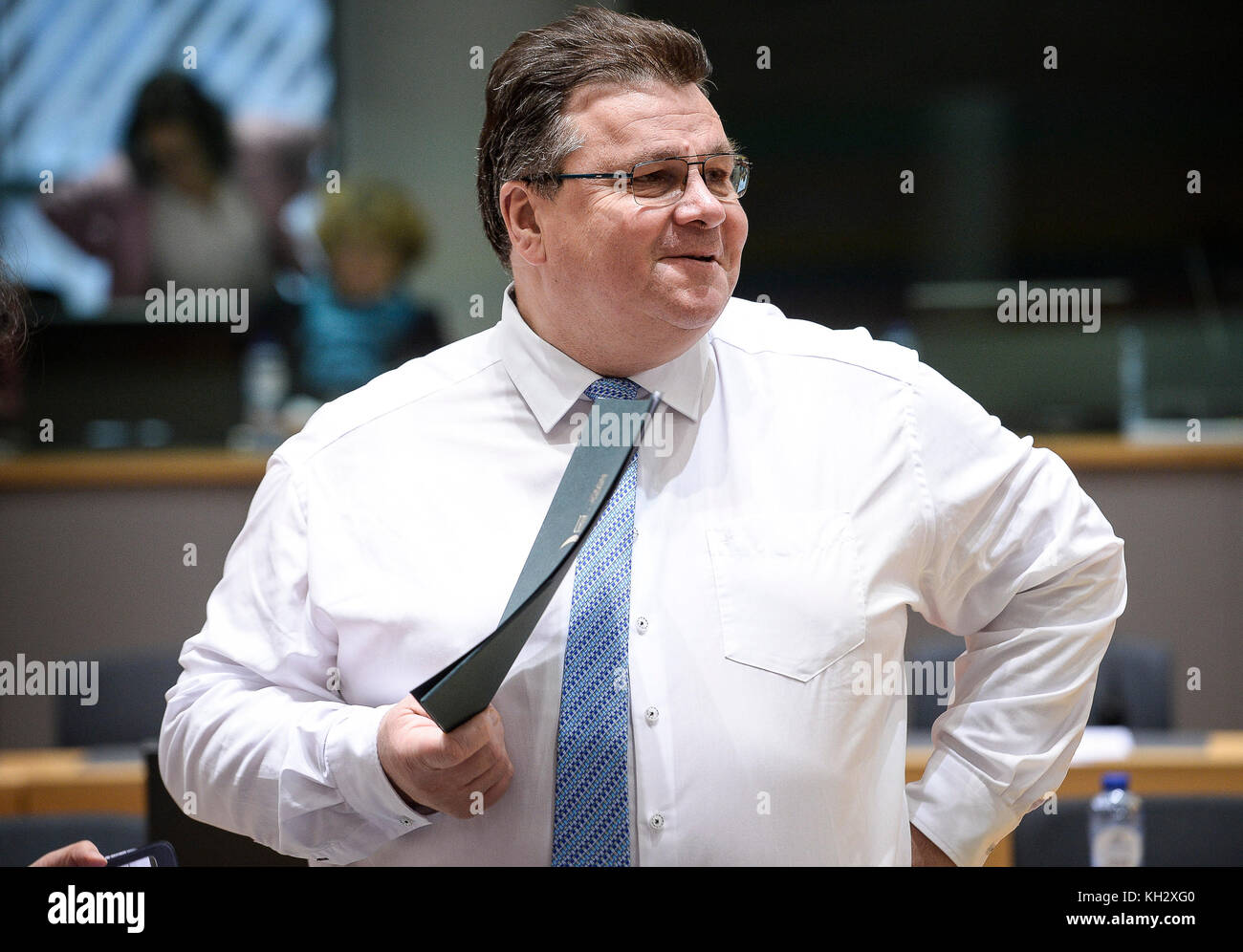 Brussels, Bxl, Belgium. 13th Nov, 2017. Lithuanian Foreign Minister ...