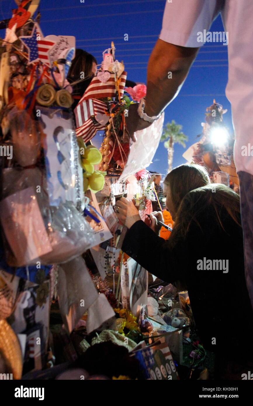 Las Vegas, NV, USA. 11th Nov, 2017. Memorial for the Route 91 Concert ...